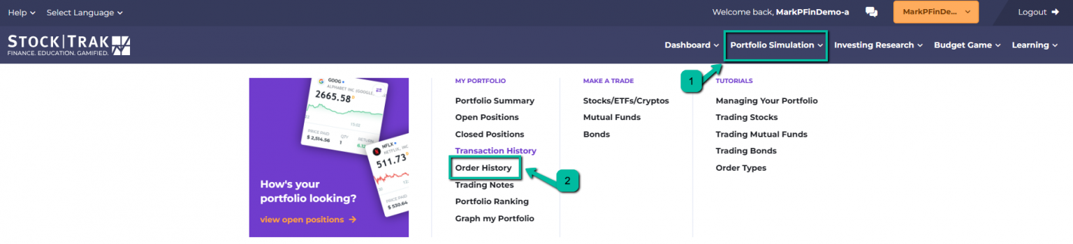 StockTrak Student User Guide - StockTrak